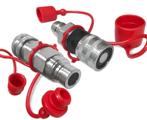 1/2" Flat Face to Ag Style Hydraulic Quick Coupler Adapter Set ...