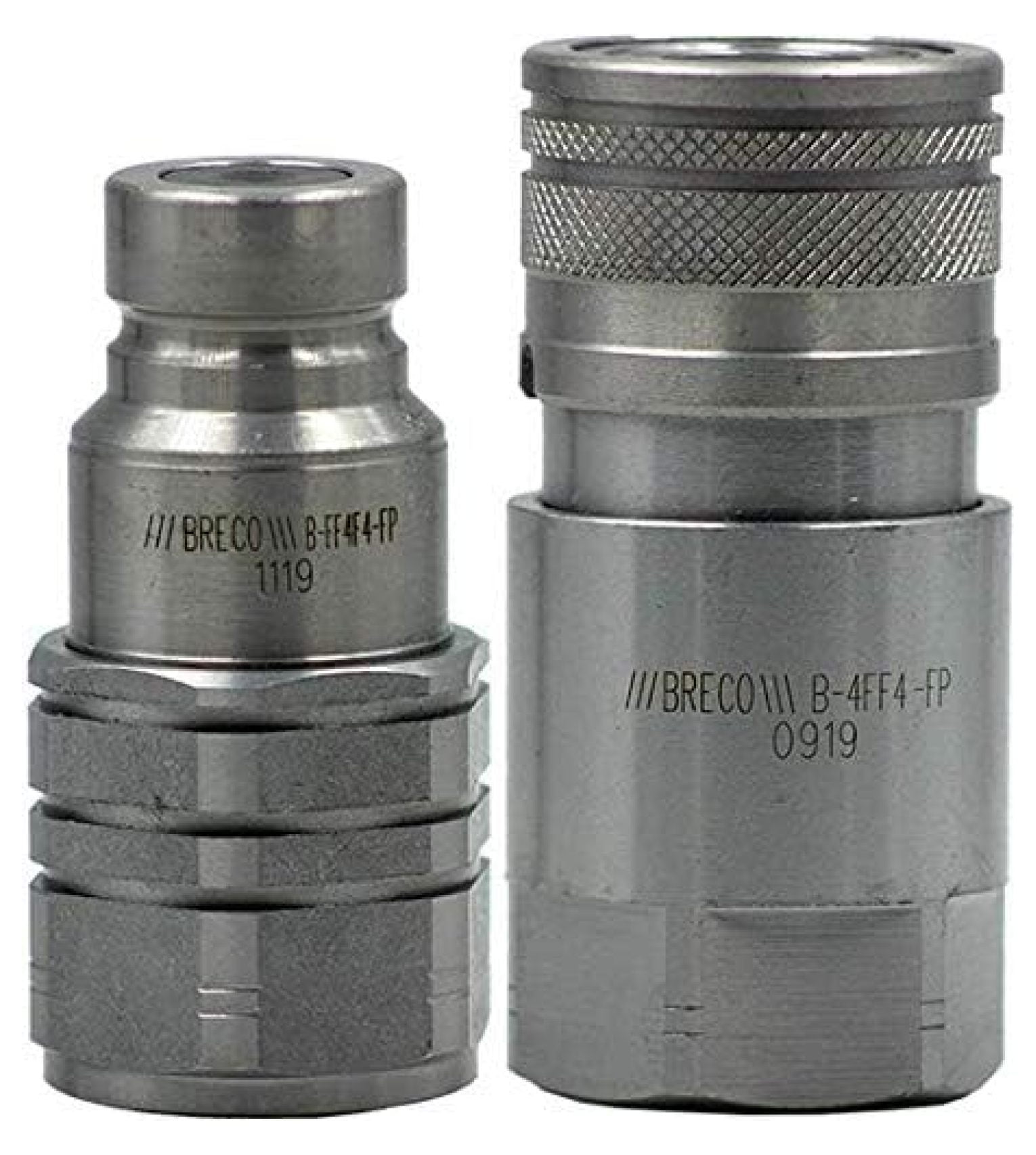 1/2" Flat Face Hydraulic Couplers/Couplings - Skid Steer NPTF Quick ...