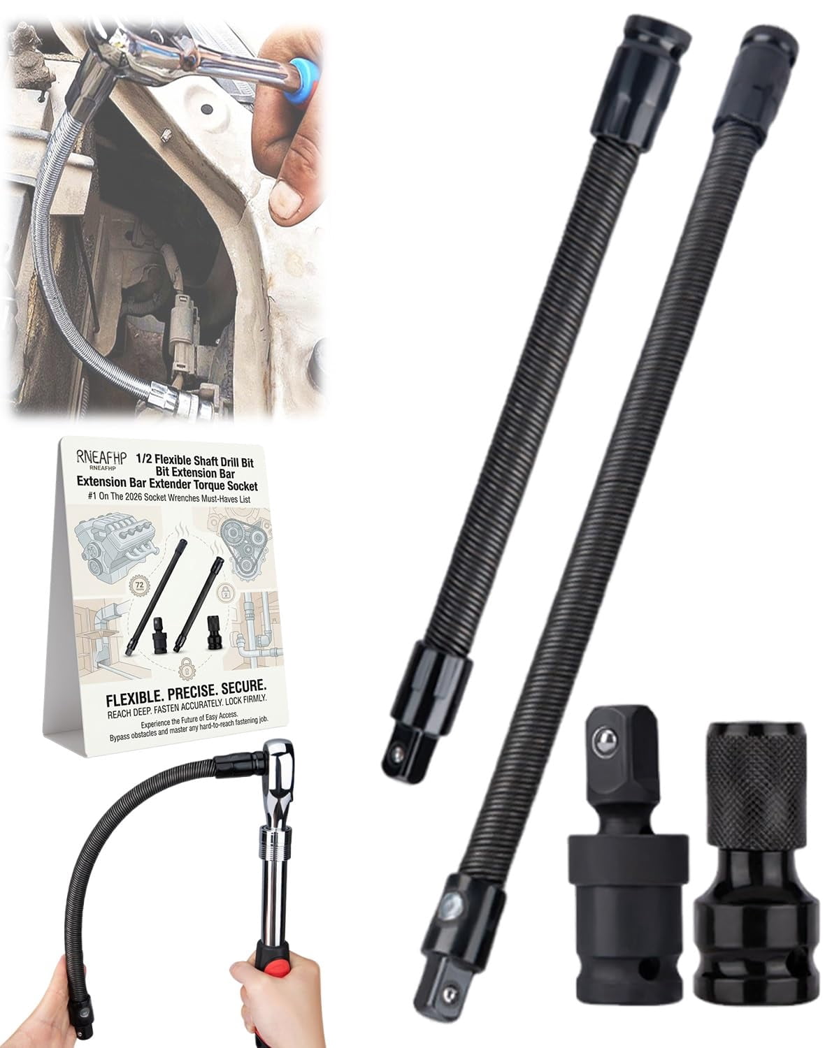 1/2 Flexible Shaft Drill Bit Extension Bar Extender Torque Socket ...