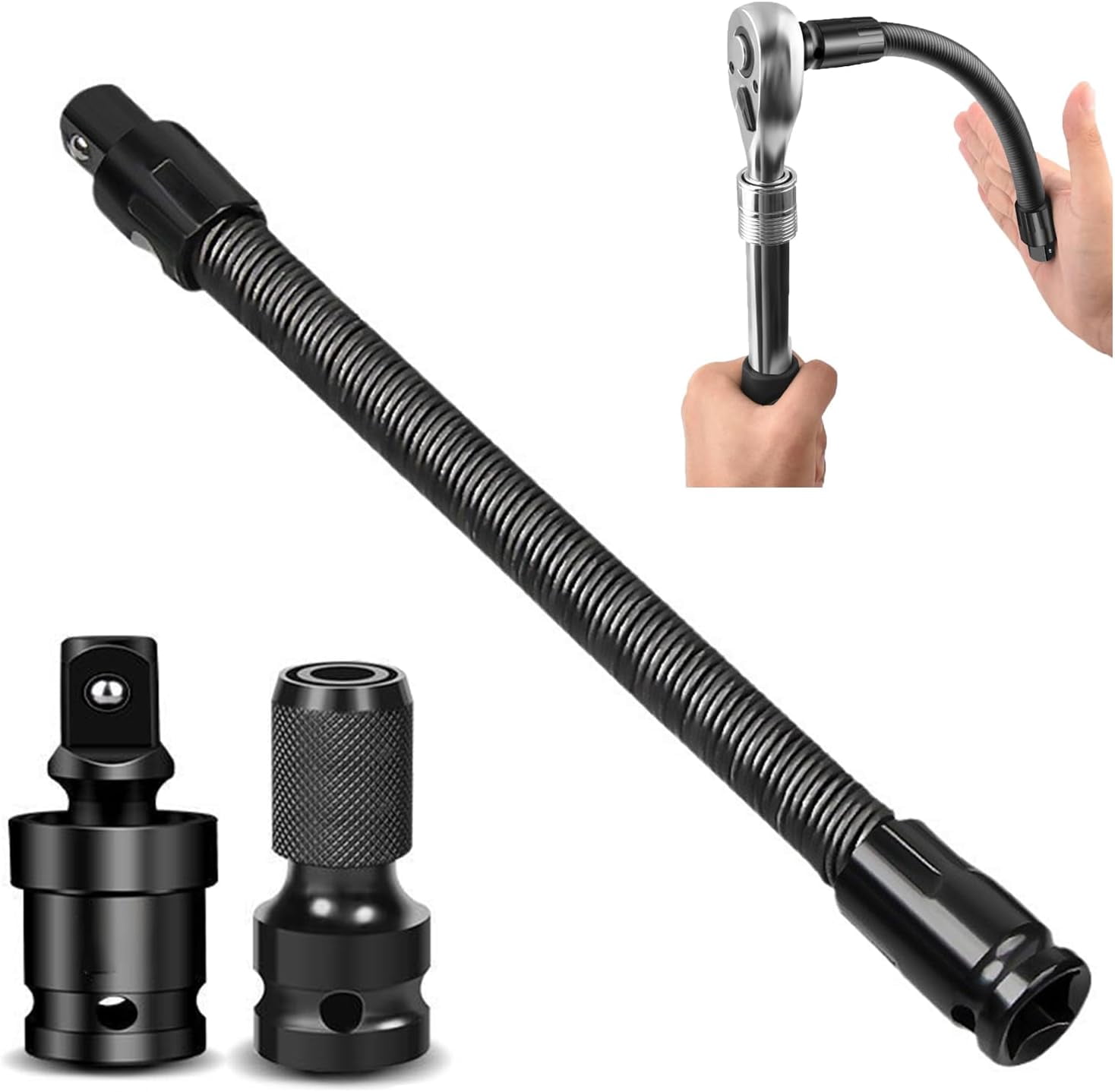1/2 Flexible Shaft Extension Extender Torque Socket with Universal ...