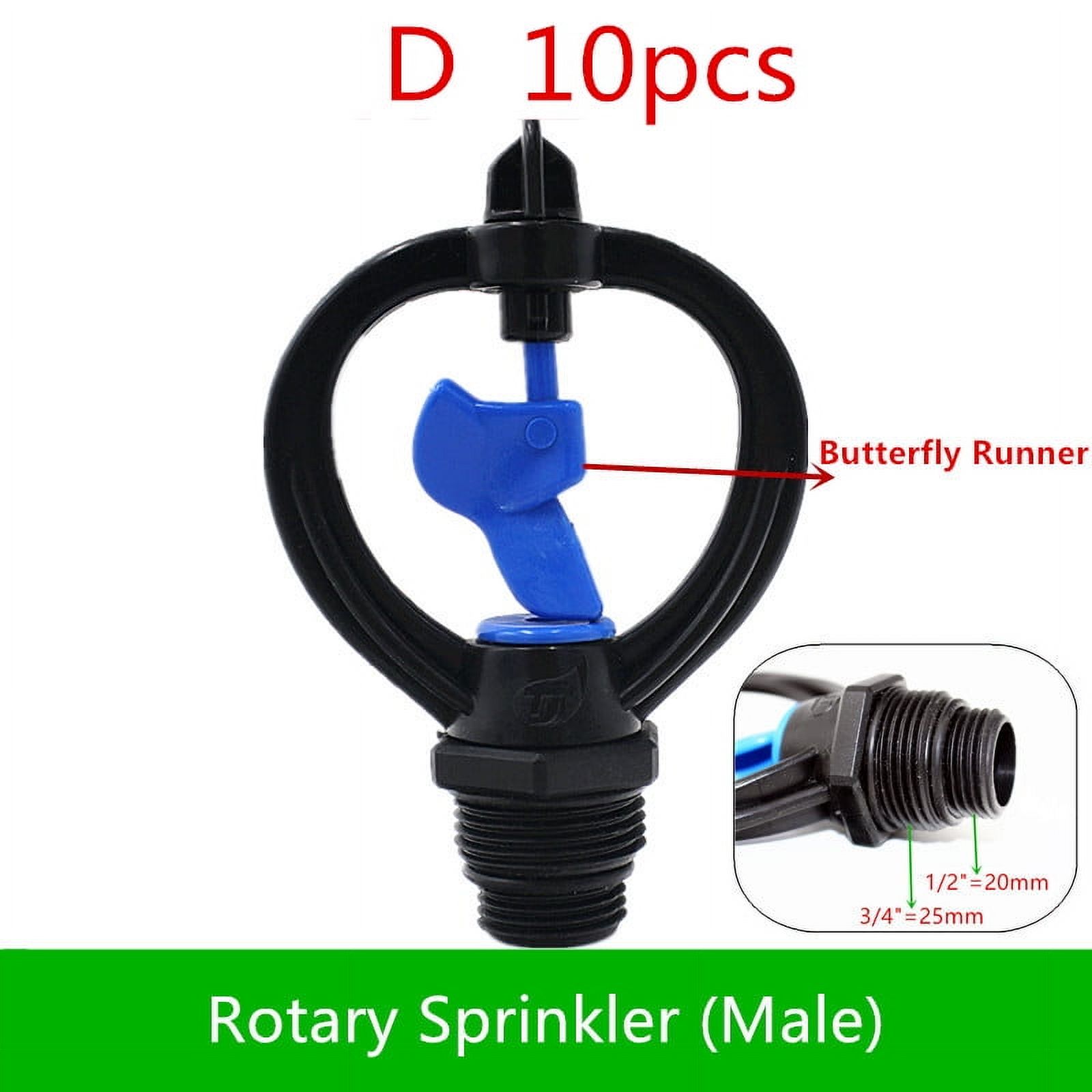 1/2” Garden Lawn Sprinkler Cooling -shaped Rotating Sprinkler Vegetable ...
