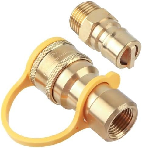 1/2" Gas Quick Connect Kit, Disconnect Connector with Male Insert Plug ...