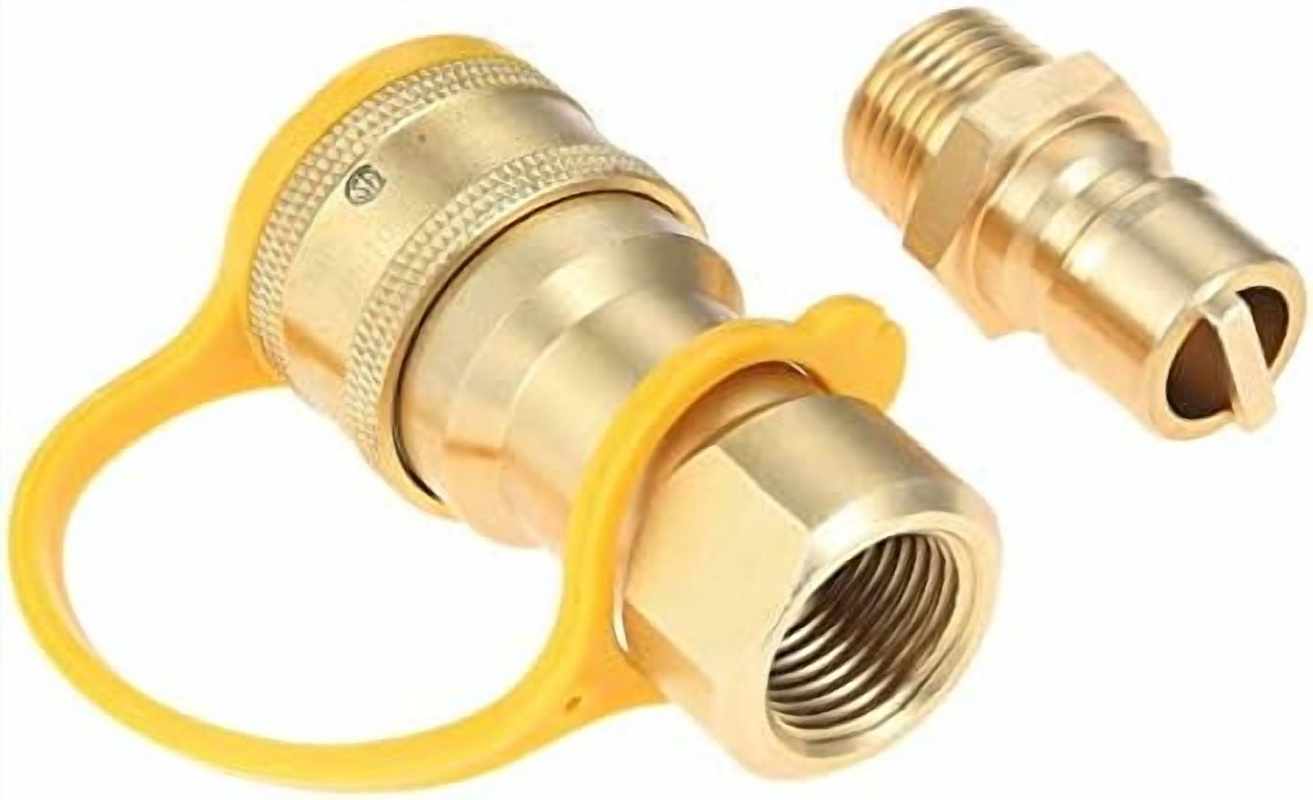 1/2" Gas Quick Connect Kit, Disconnect Connector with Male Insert Plug ...
