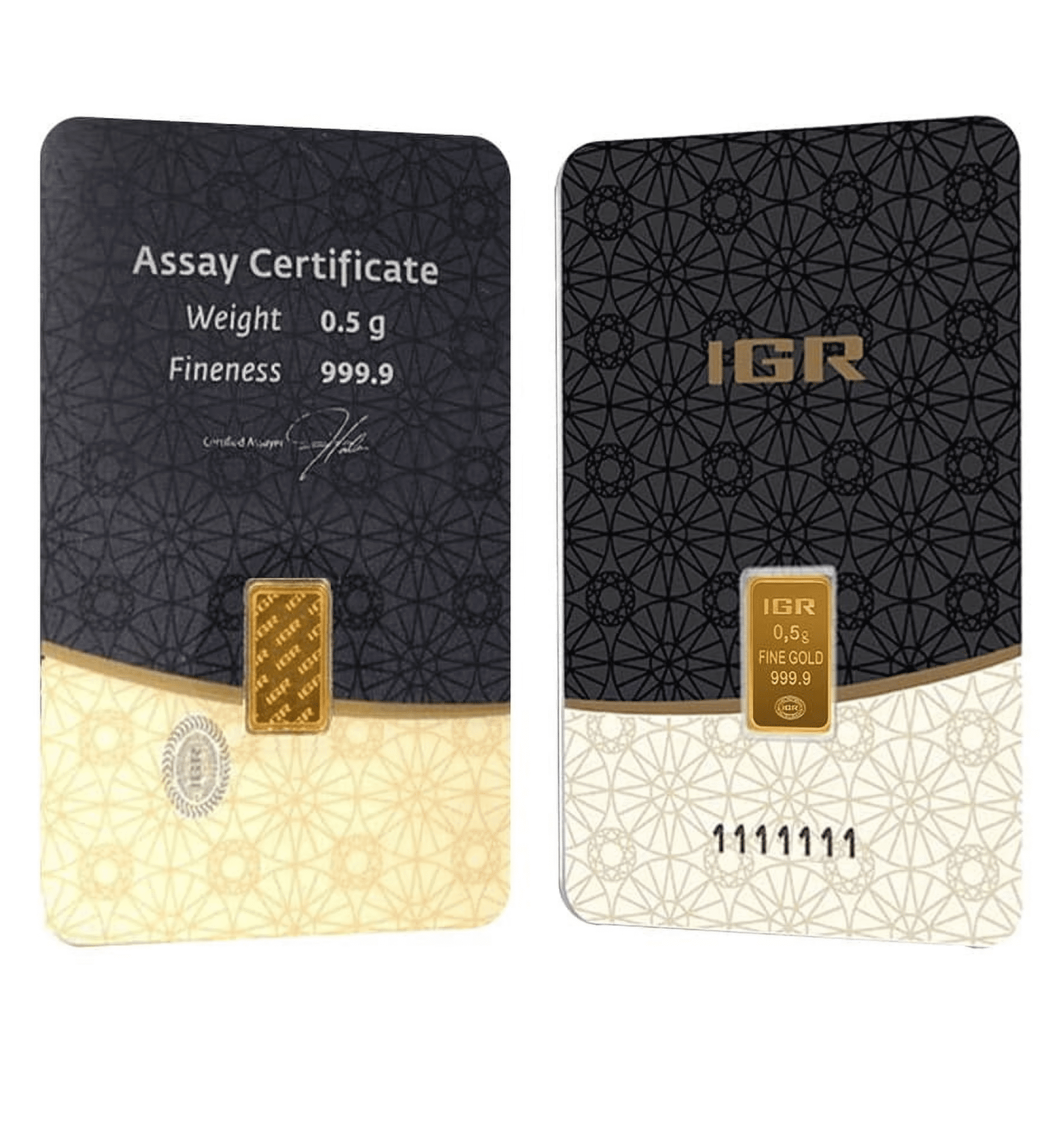 1/2 Gram Istanbul Gold Refinery (IGR) Bar .9999 Fine (in Assay ...