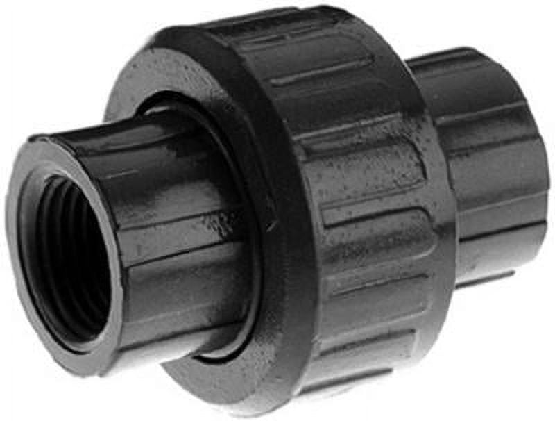 1/2" Gray PVC Threaded Union Heavy Duty Schedule 80 With Rubber O-Ring ...