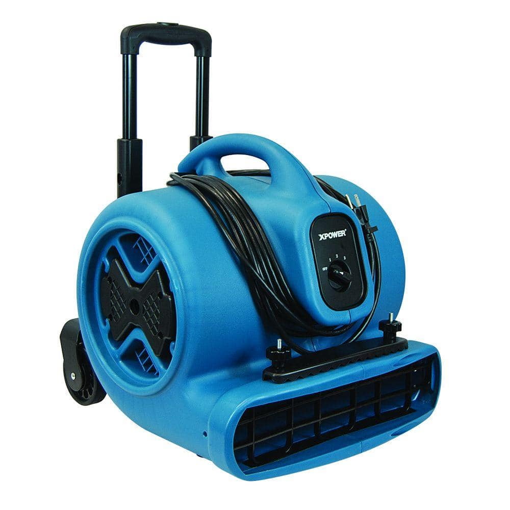 1/2 HP Air Mover Blower Fan with Telescopic Handle and Wheels and ...