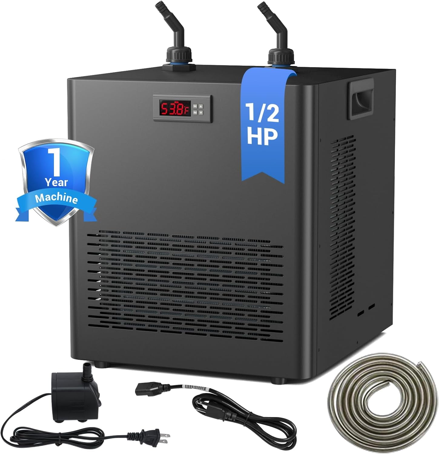 1/2 HP Aquarium Chiller for 132 Gal - Precise 45°F~89°F Cooling for ...