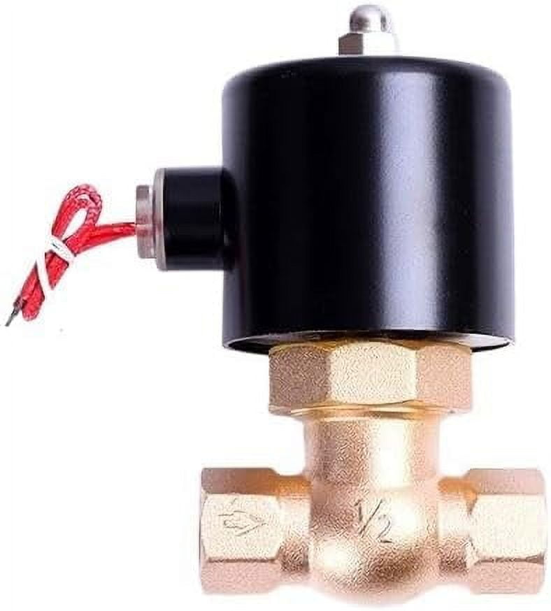 1/2" High Temperature Steam Solenoid Valve Normally Closed Brass Two ...