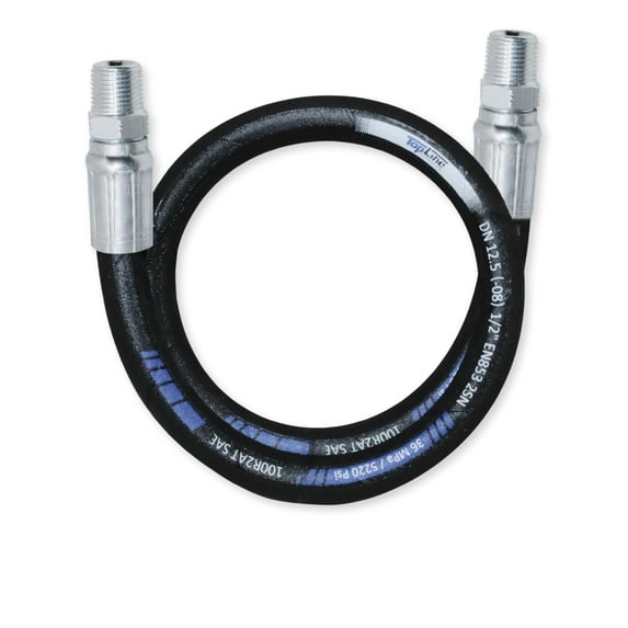 1/2" Hydraulic Hose Assembly 60 Inches – Male NPT x Male NPT, 5,220 PSI ...