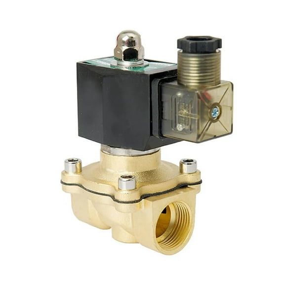 1/2" IP65 Waterproof Brass Solenoid Valve With LED Power Indicator 24V ...