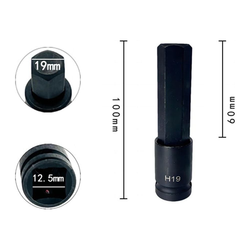 1/2 Impact Socket Wrench Adapter Hex Head Socket Ratchet Wrench Adapter ...