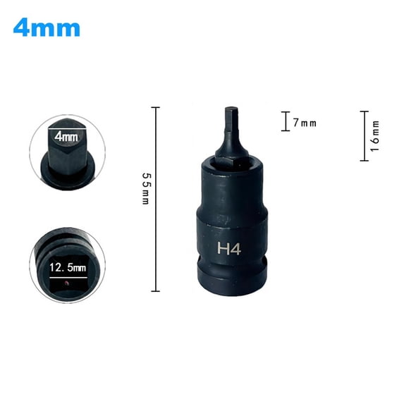 1/2 Impact Socket Wrench Adapter Hex Head Socket Ratchet Wrench Adapter ...