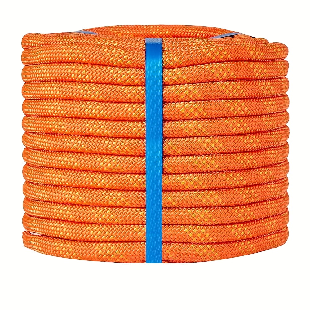1/2 Inch 100F/150Ft/200Ft Nylon Rope, Polyester Double Braided Climbing ...