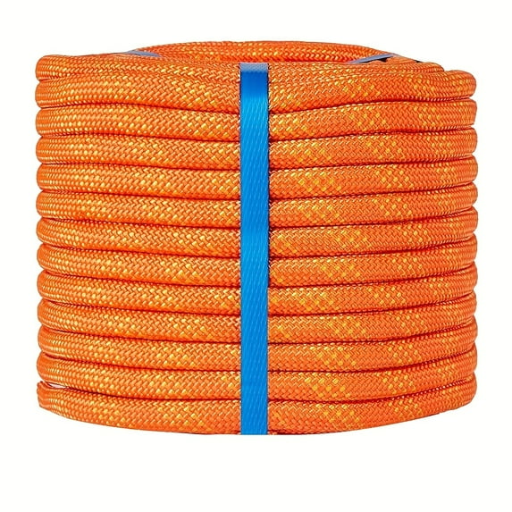 1/2 Inch 100F/150Ft/200Ft Nylon Rope, Polyester Double Braided Climbing ...