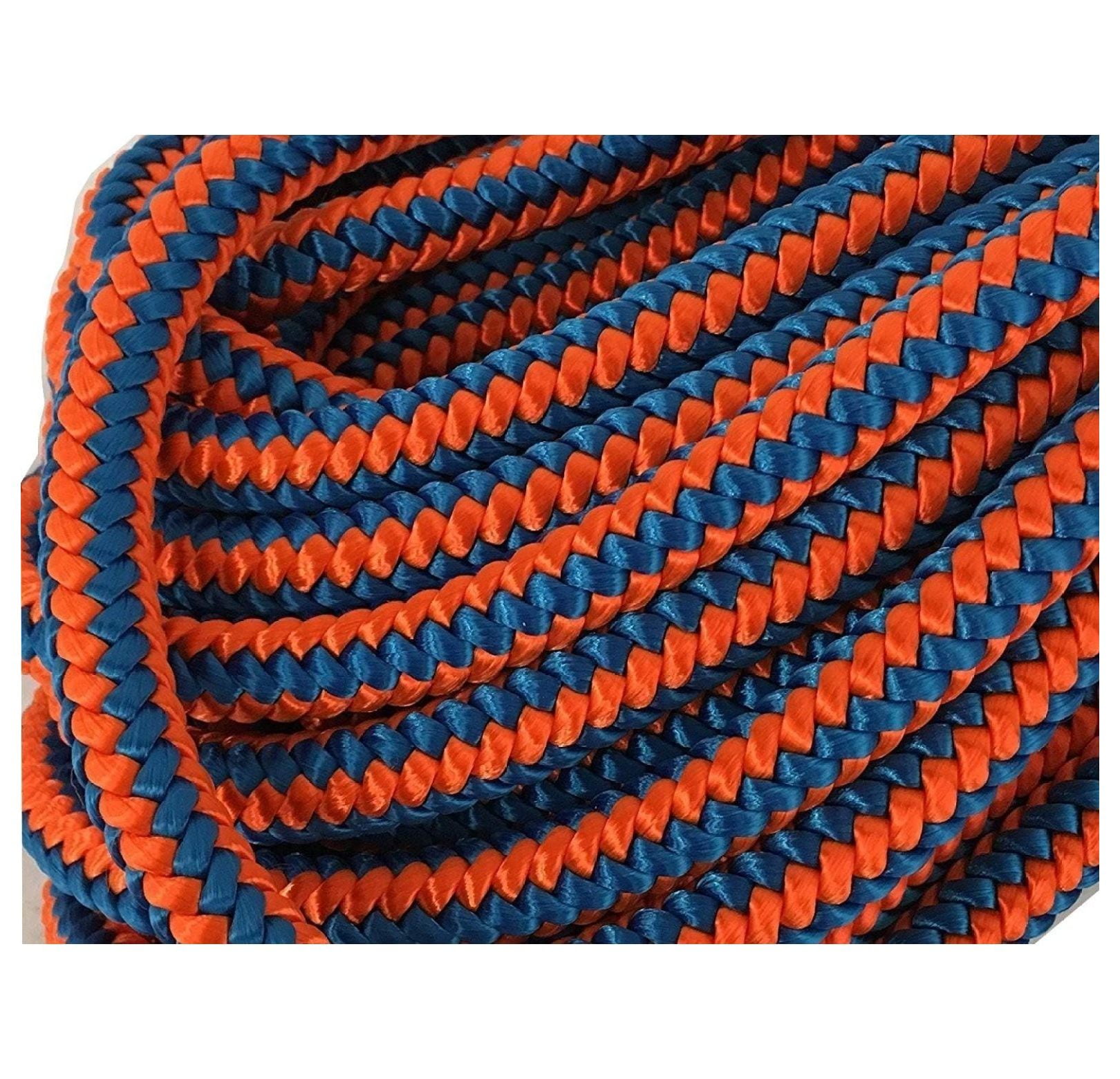1/2 Inch Arborist 12 Strand Rope, Blue/Orange- 8,000 lb Tensile ...