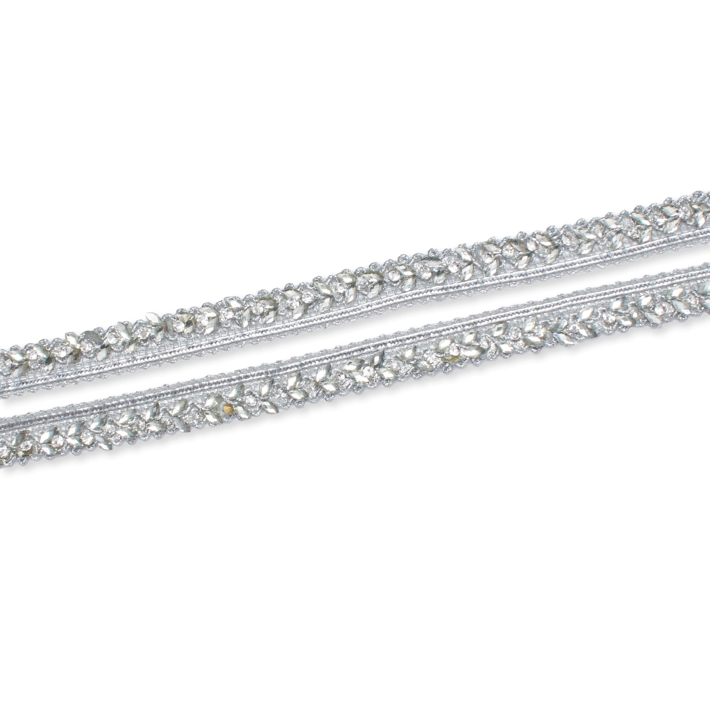 1/2 Inch Bedazzled Rhinestone Corded Trim By The Yard For Sewing ...
