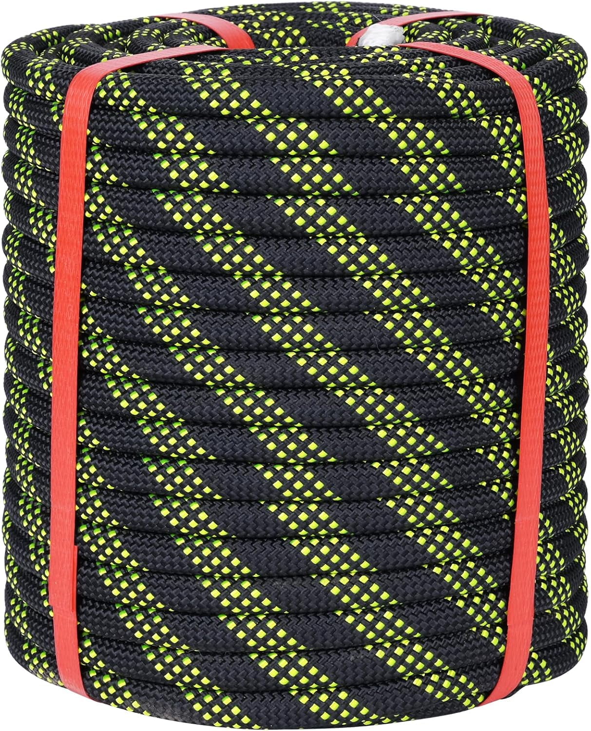 1/2 Inch Black Climbing Rope - 150 Ft, 48 Strands, Tree & Rappelling ...