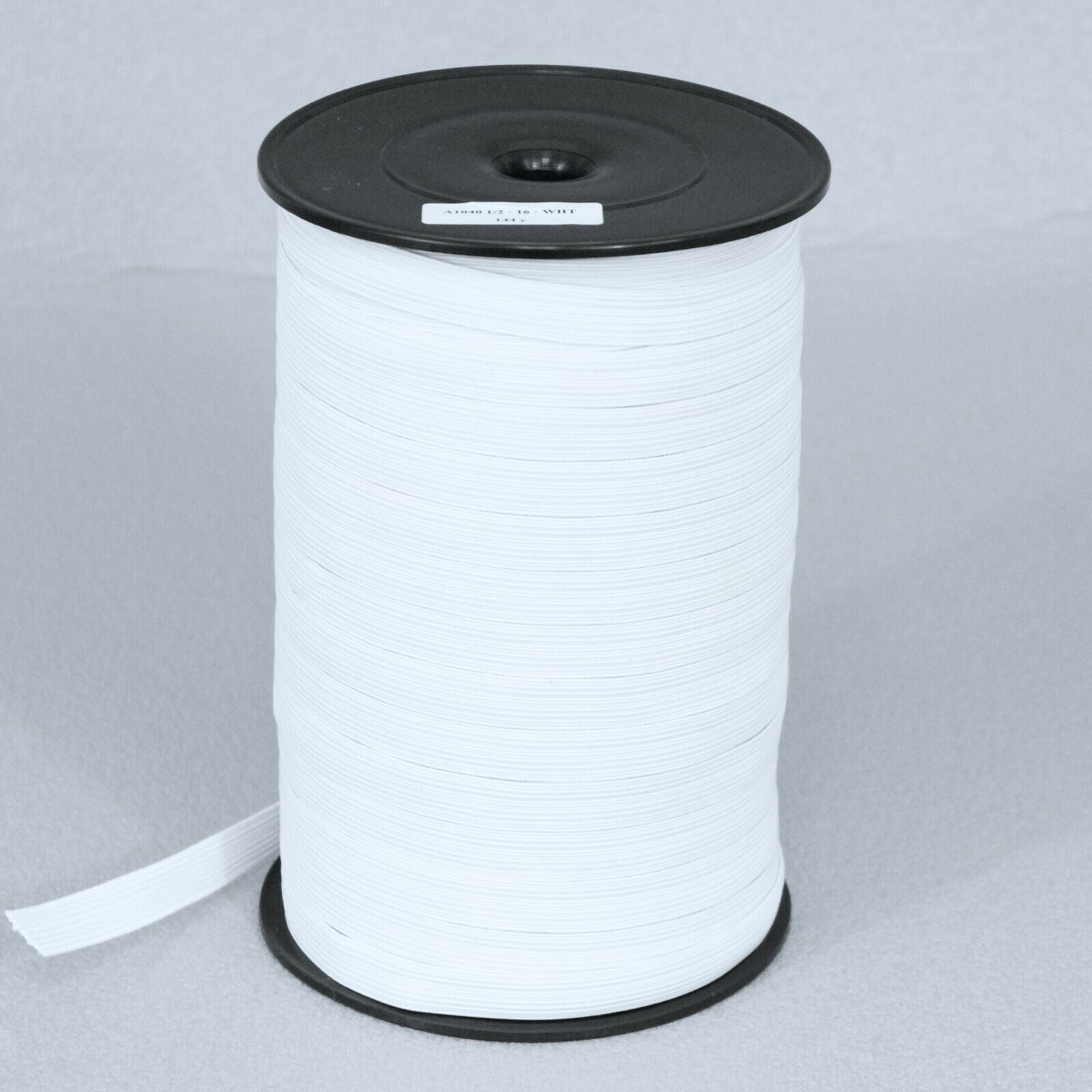 1/2 Inch Braided Elastic Bands for Sewing Stretchy Waistband Cord WHITE ...