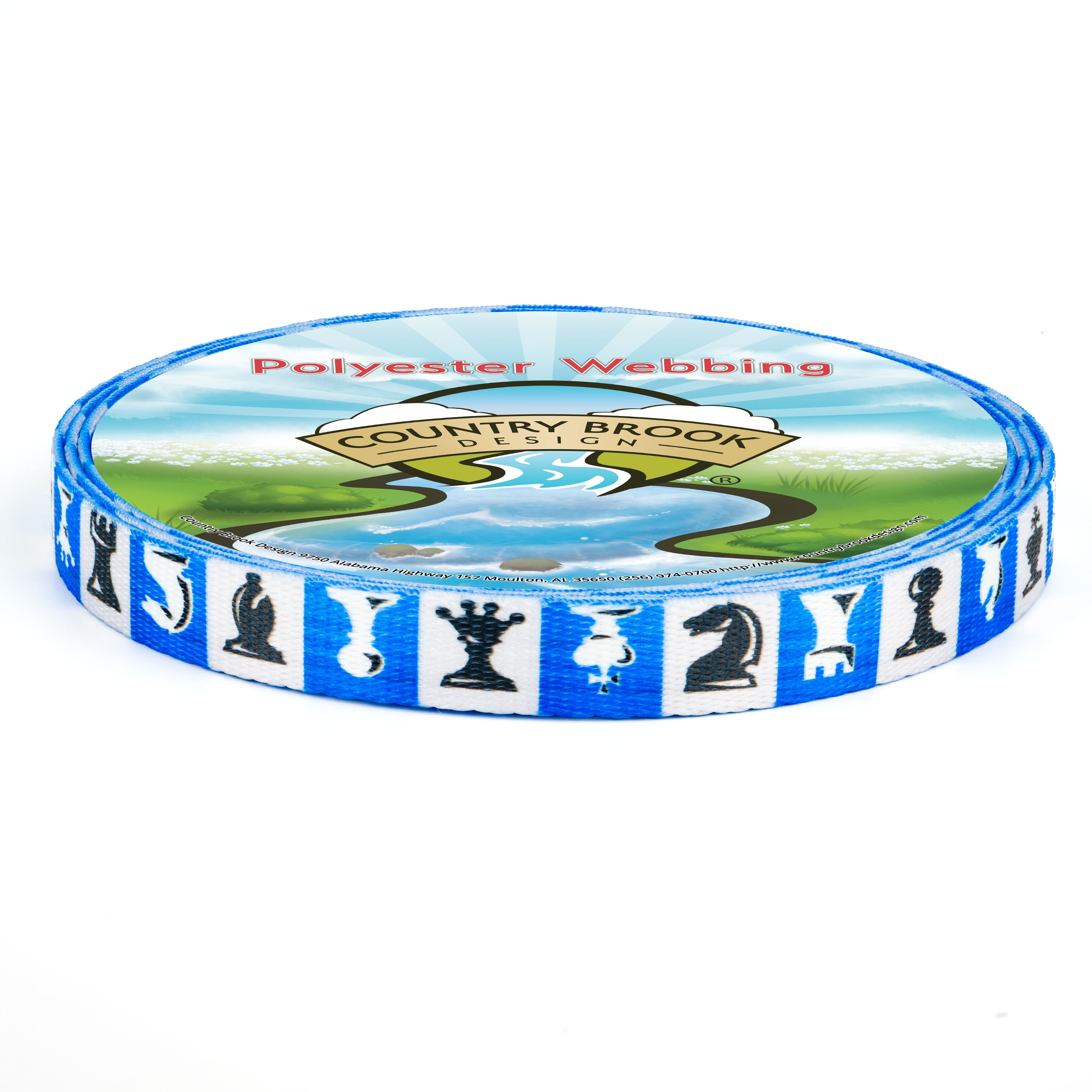 Country Brook Design® 1/2 Inch Chess Pieces Polyester Webbing, 50 Yards ...