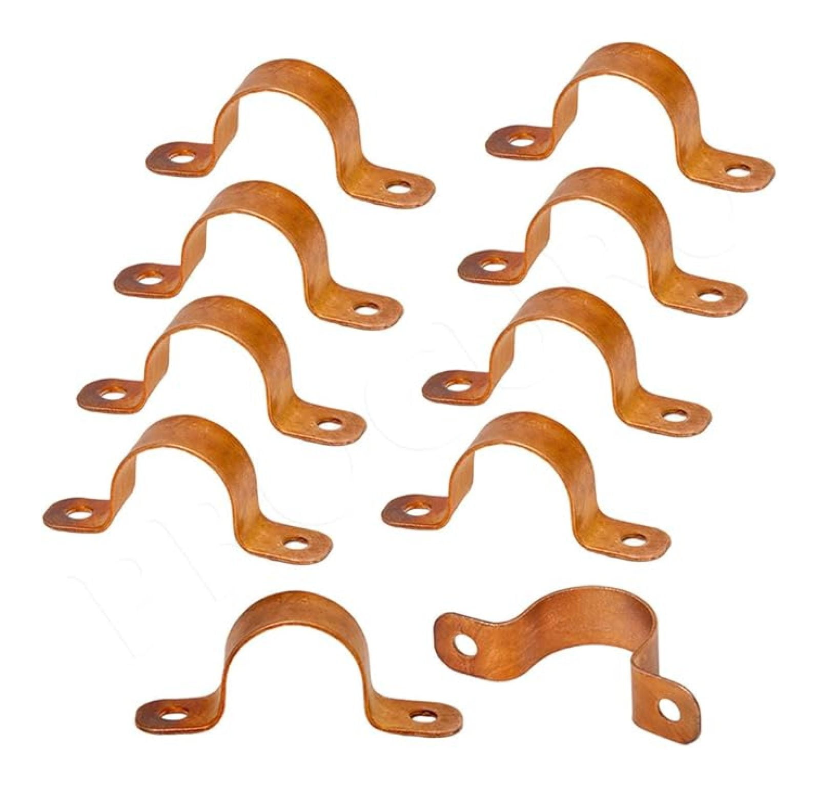 1/2-Inch Copper Pipe Strap, Two-Hole Clamp Mount (1/2", 100-Pack ...