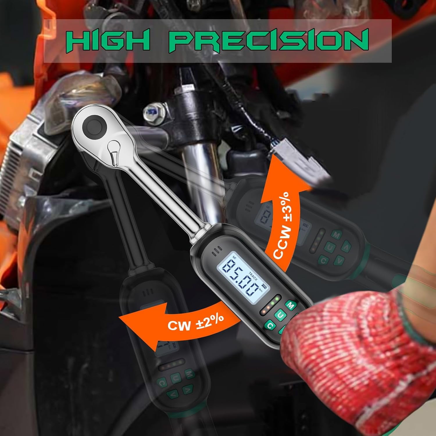 1/2 Inch Drive Digital Torque Wrench, 5.02-99.57Ft.lb/6.8-135N.m ...