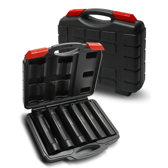 1/2 Inch Drive Extended Length Impact Socket Set,for High Torque Use ...