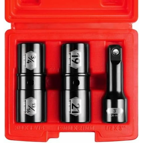 1/2 Inch Drive Impact Socket Set, Double Sided Lug Nut Flip Socket Set ...