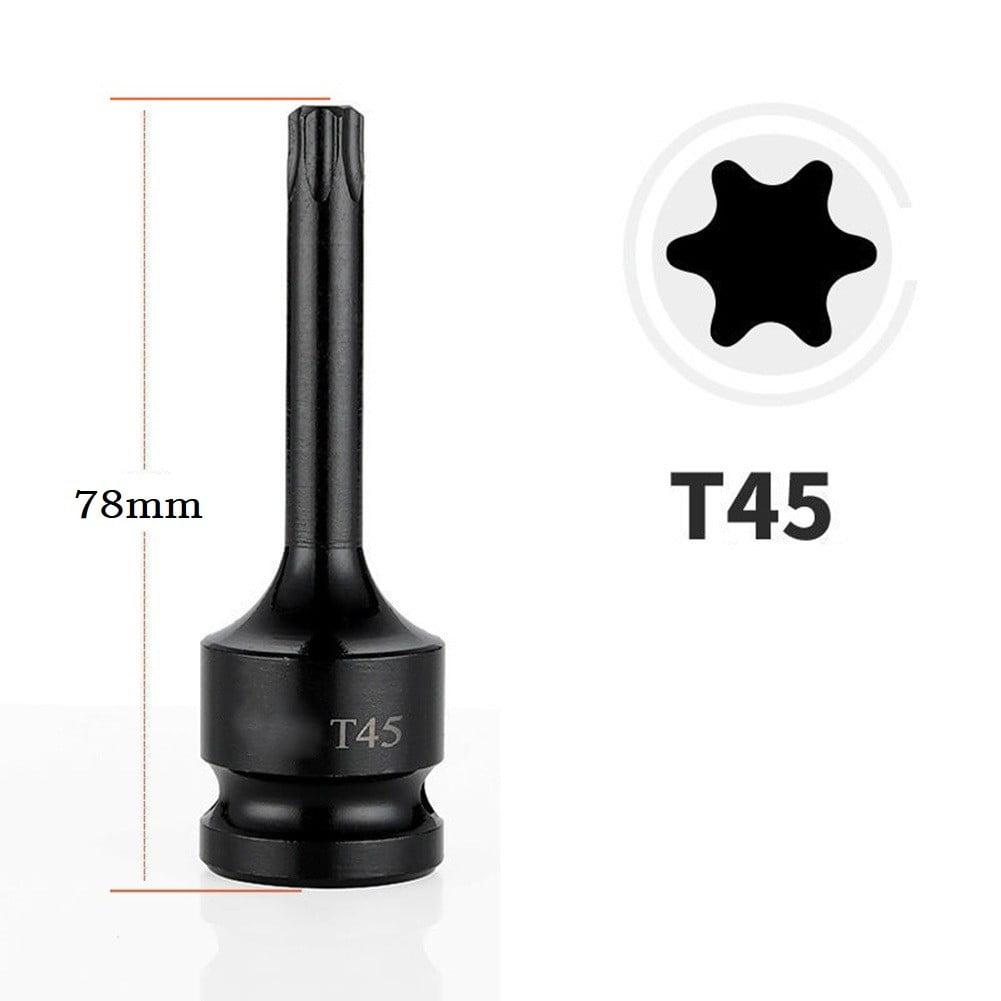 1/2 Inch Drive Socket Adapter For Torx Screwdriver Bit T20 T30 T40 T100 ...
