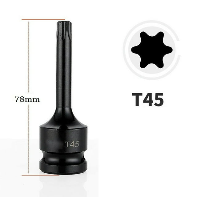 1/2 Inch Drive Socket Adapter For Torx Screwdriver Bit T20 T30 T40 T100 Hex Head Wrench Tool ...