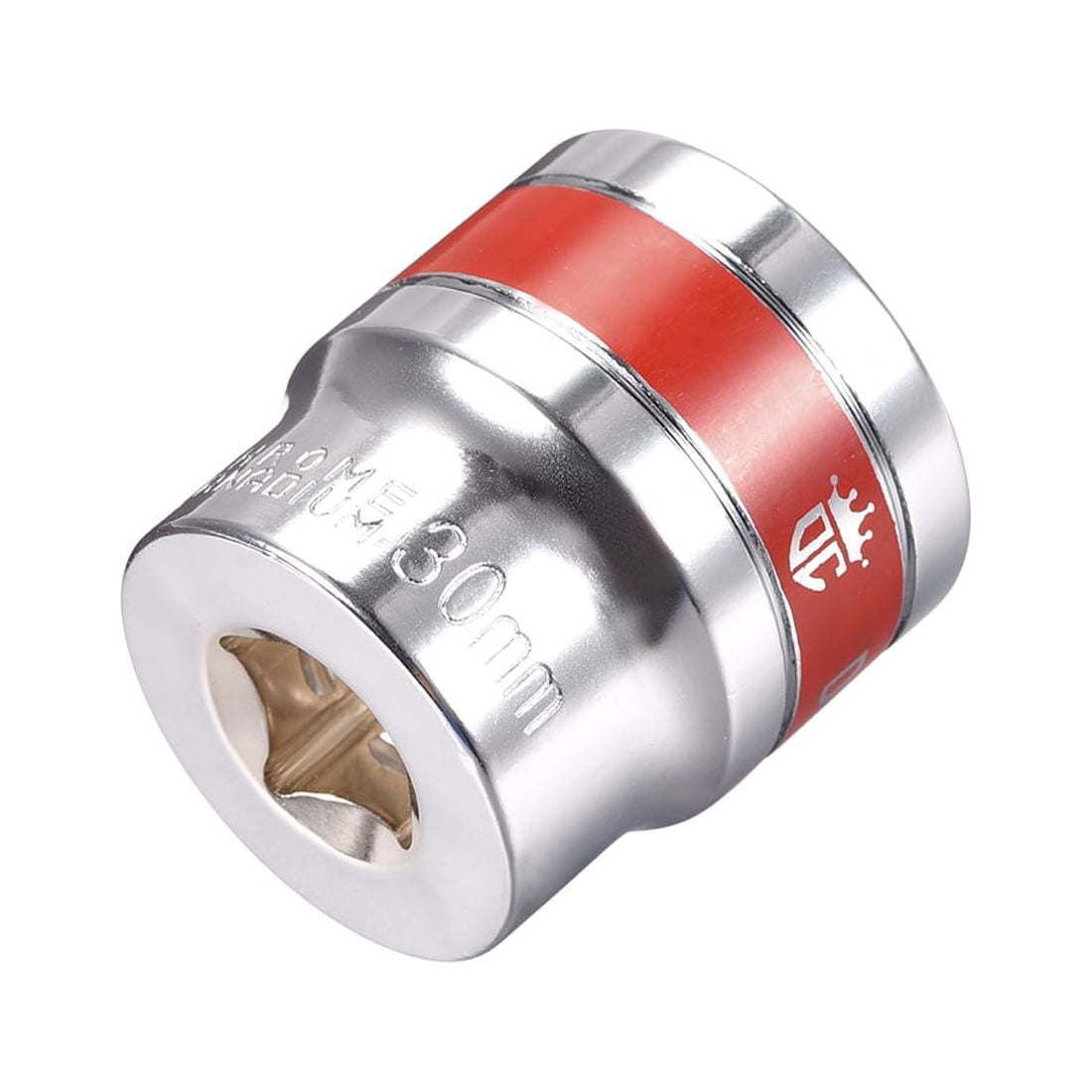 1/2-Inch Drive by 30mm Shallow Socket w Red Band, Cr-V, 6-Point, Metric ...