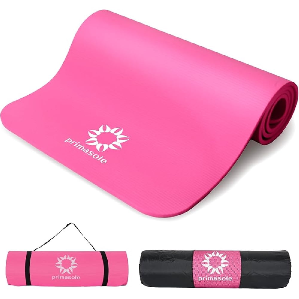 1/2-Inch Extra Thick NBR Yoga Mat with Enhanced Stability - Textured ...