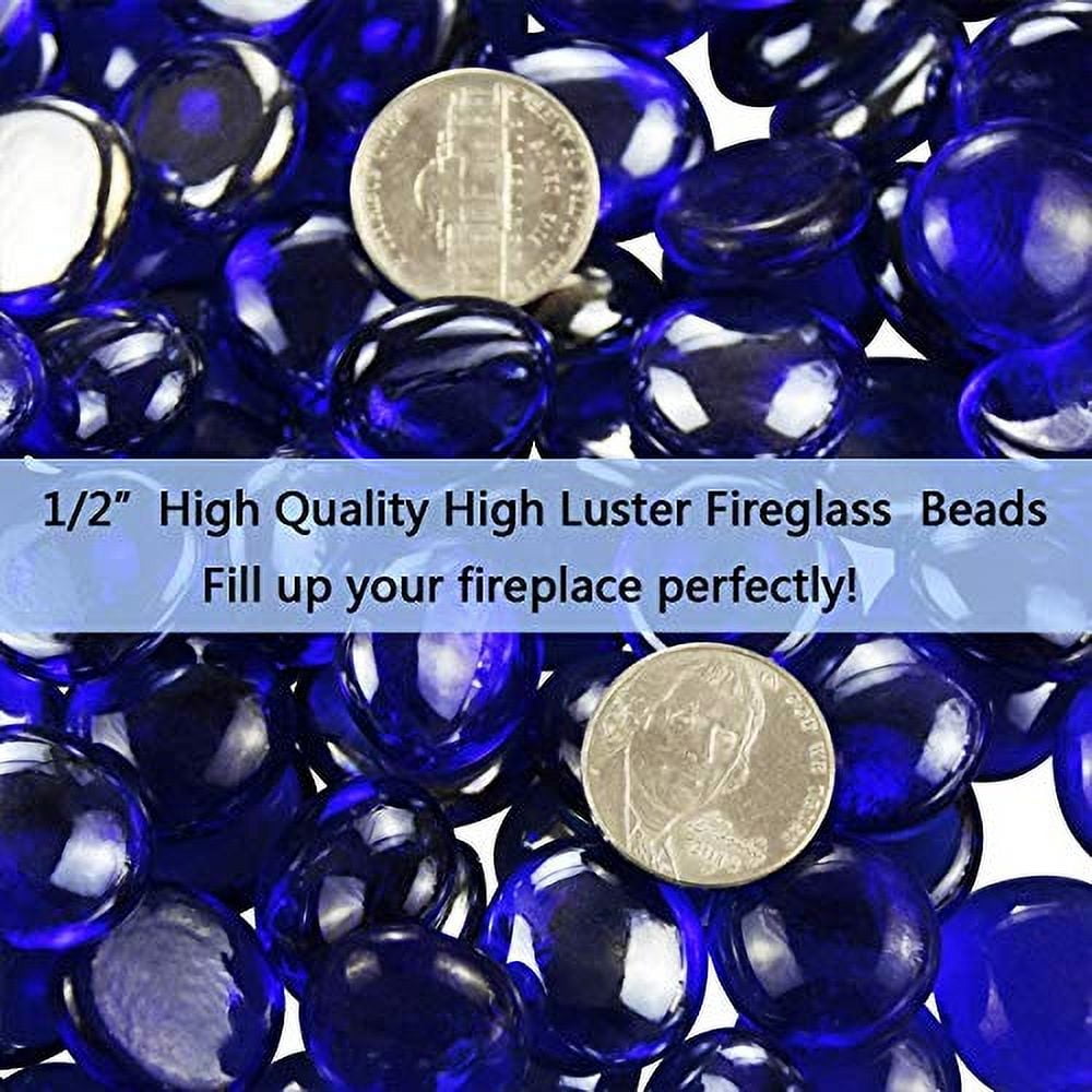 1/2 Inch Fire Glass for Fire Pit, 10 Pounds Reflective Fire Glass Fire ...