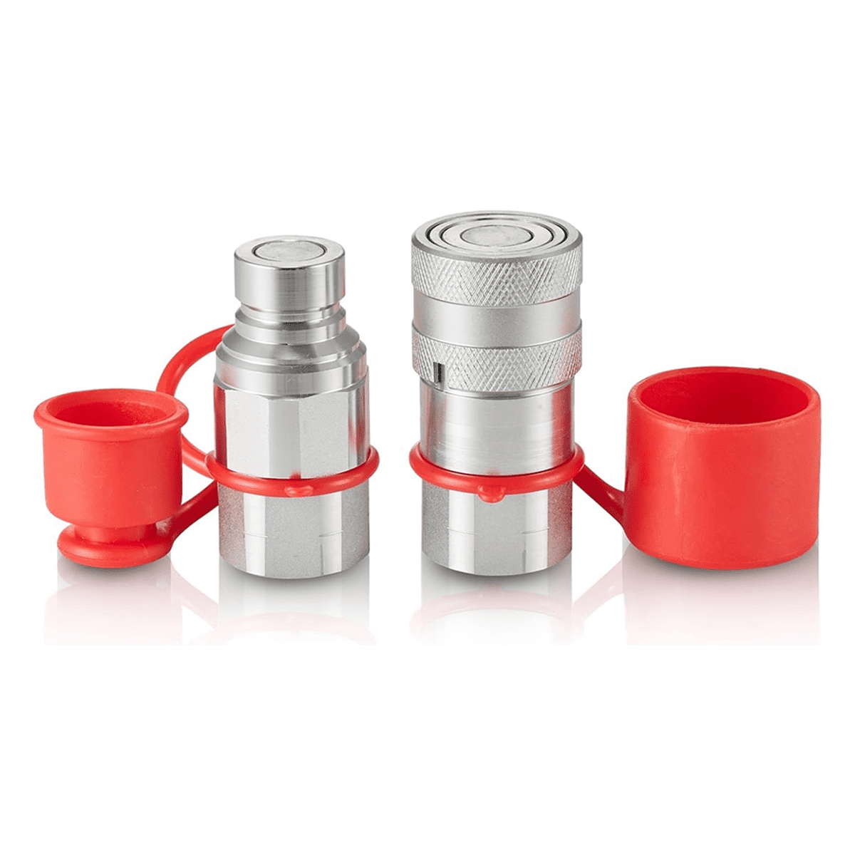 1/2 Inch Flat Face Hydraulic Couplers, NPT Skid Steer Quick Connect ...