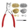 1/2 Inch Grommet Tool Kit with 200Pcs Metal Eyelets in Gold and Silver ...