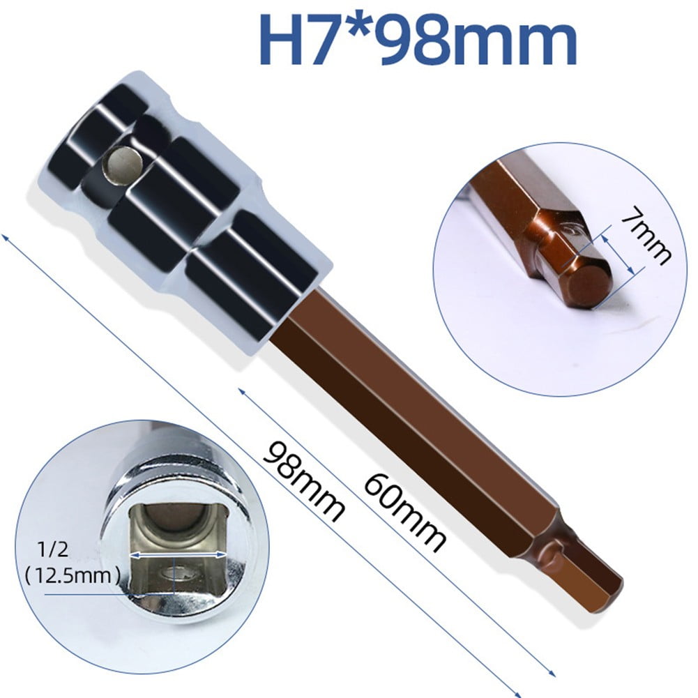 1/2 Inch Hex Screwdriver Bit Socket Set H7-H14 for Wrench Tools ...