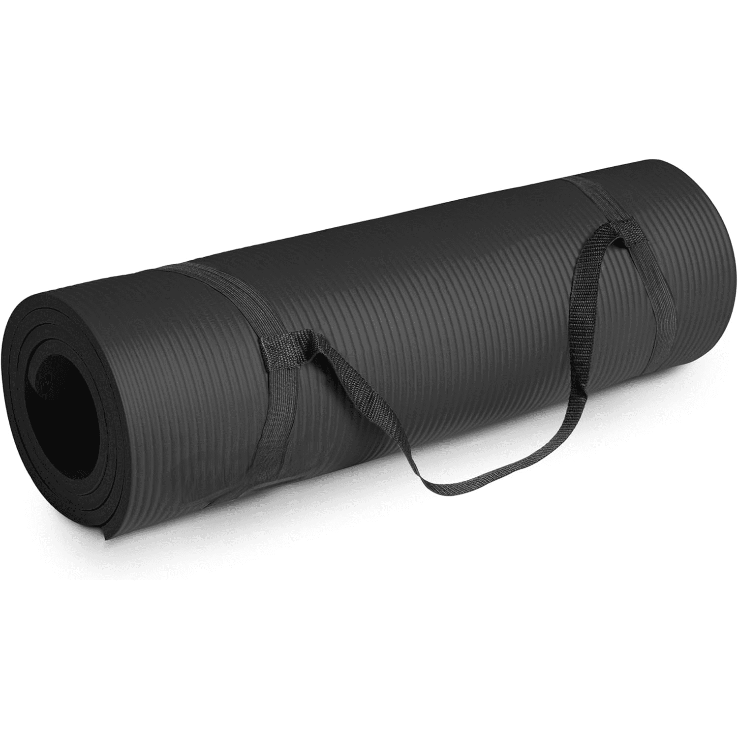 1/2-Inch High Density Exercise Yoga Mat with Strap | Multiple Options ...
