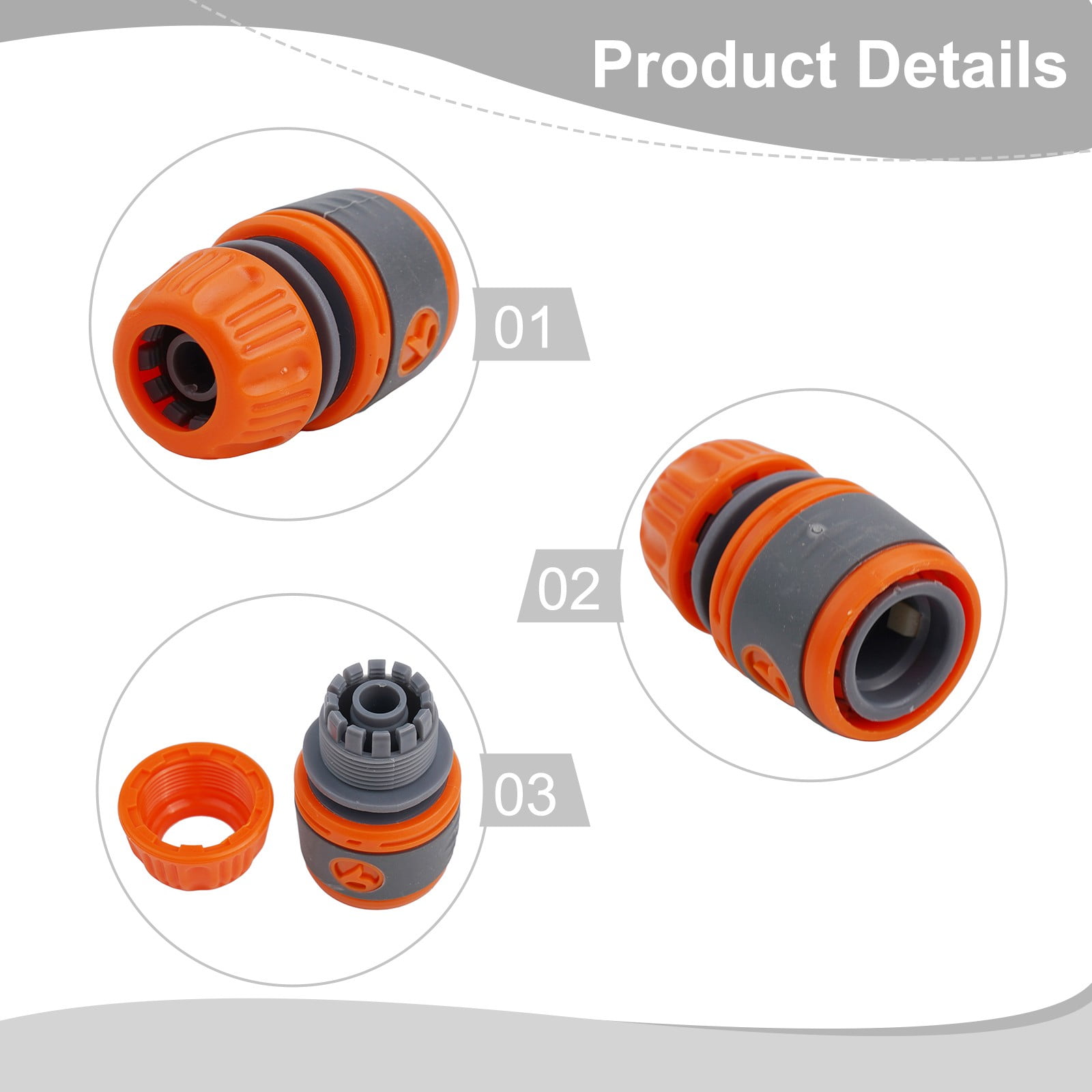 1/2 Inch Hose Connecto Waterstop Connection Plastic Quick Hose ...