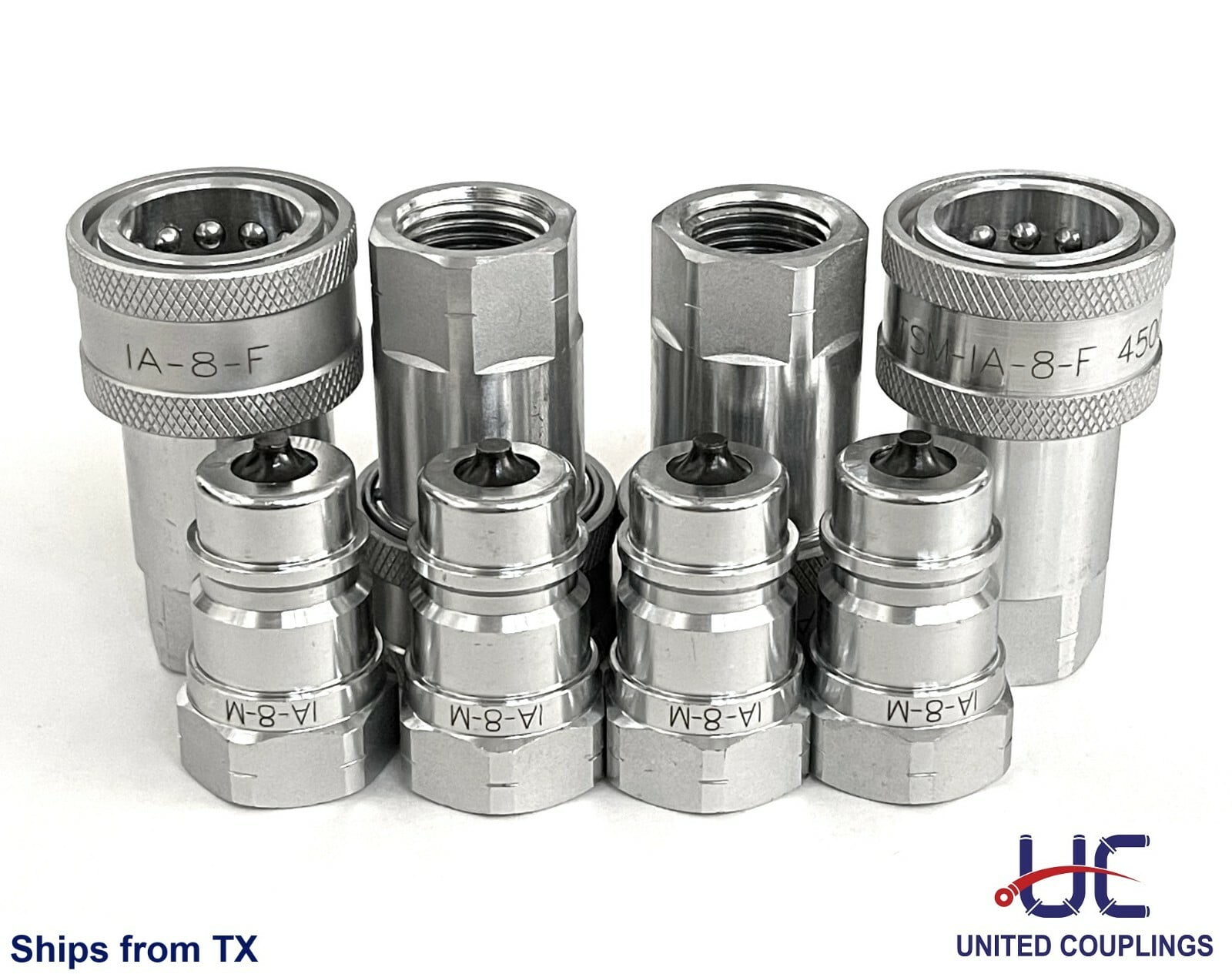 1/2 Inch Hydraulic Quick Coupler /Coupling | ISO A 7241 | NPT | 4 Sets ...