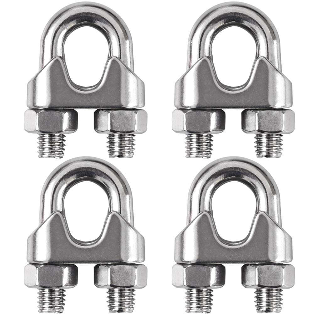 1/2 Inch M12 Wire Rope Cable Clip Clamp, 304 Stainless Steel, U Bolt ...
