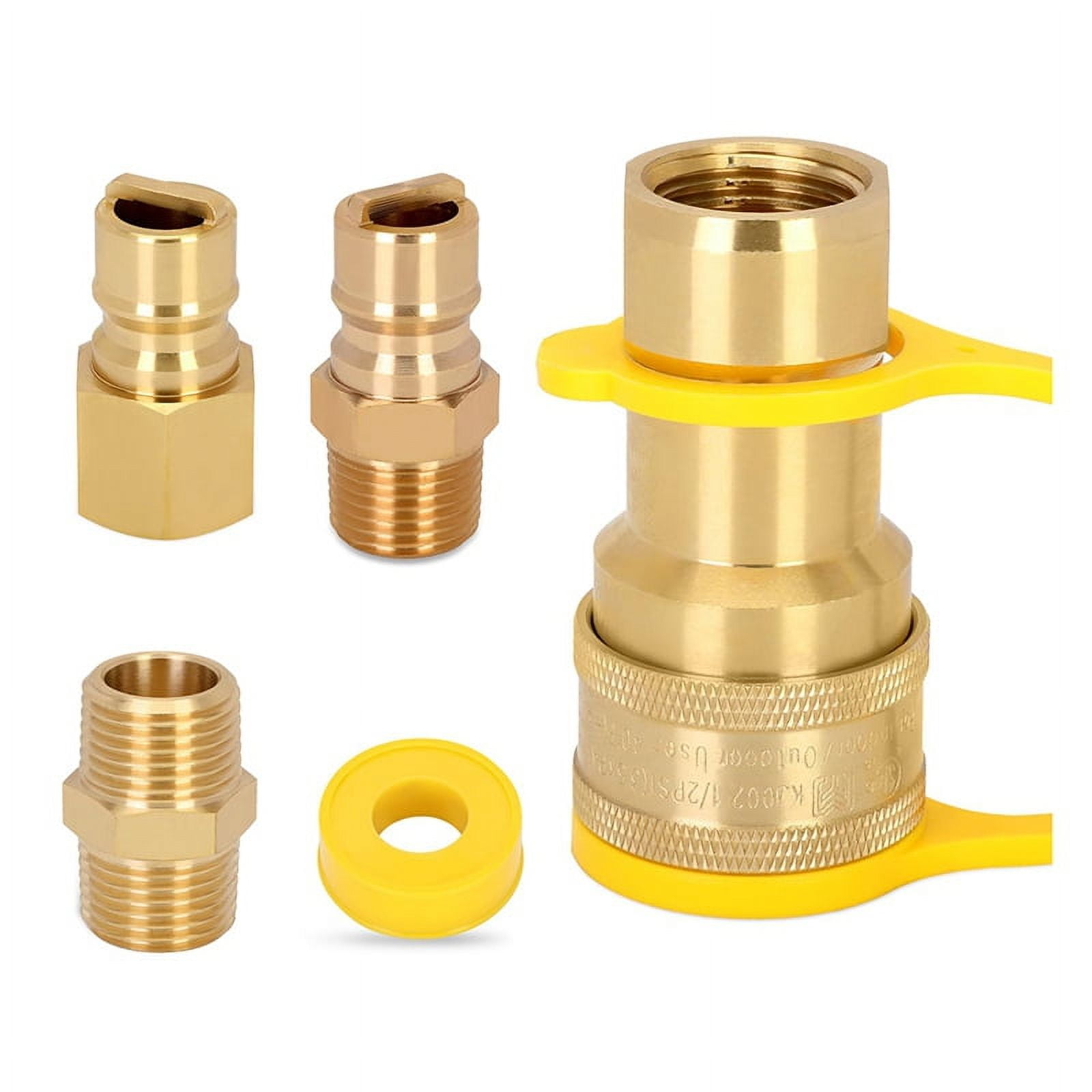 1/2 Inch Natural Gas Quick Connect Fittings, Propane Hose Quick ...