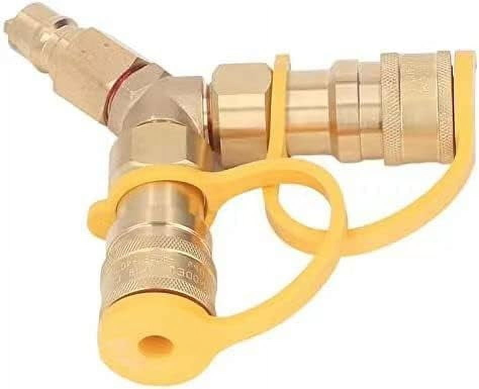 1/2 Inch Natural Gas Y Splitter, Durable Brass 2 Way Quick Connect ...