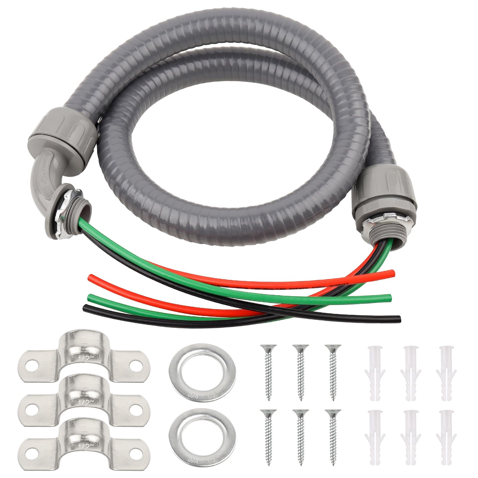 1/2 Inch Non-Terminal 4 FT Non-Metallic Liquid Tight Electrical Conduit ...