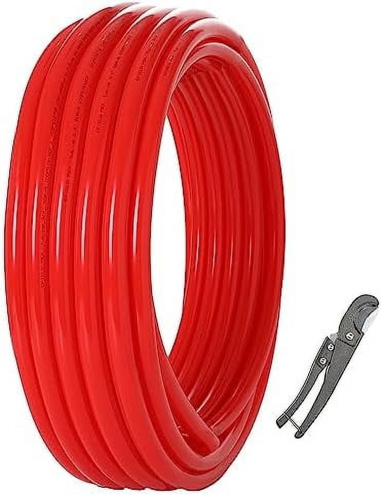 1/2 Inch PEX-B Pipe/Tubing, 300 Feet Length, Red, for Potable Hot/Cold ...