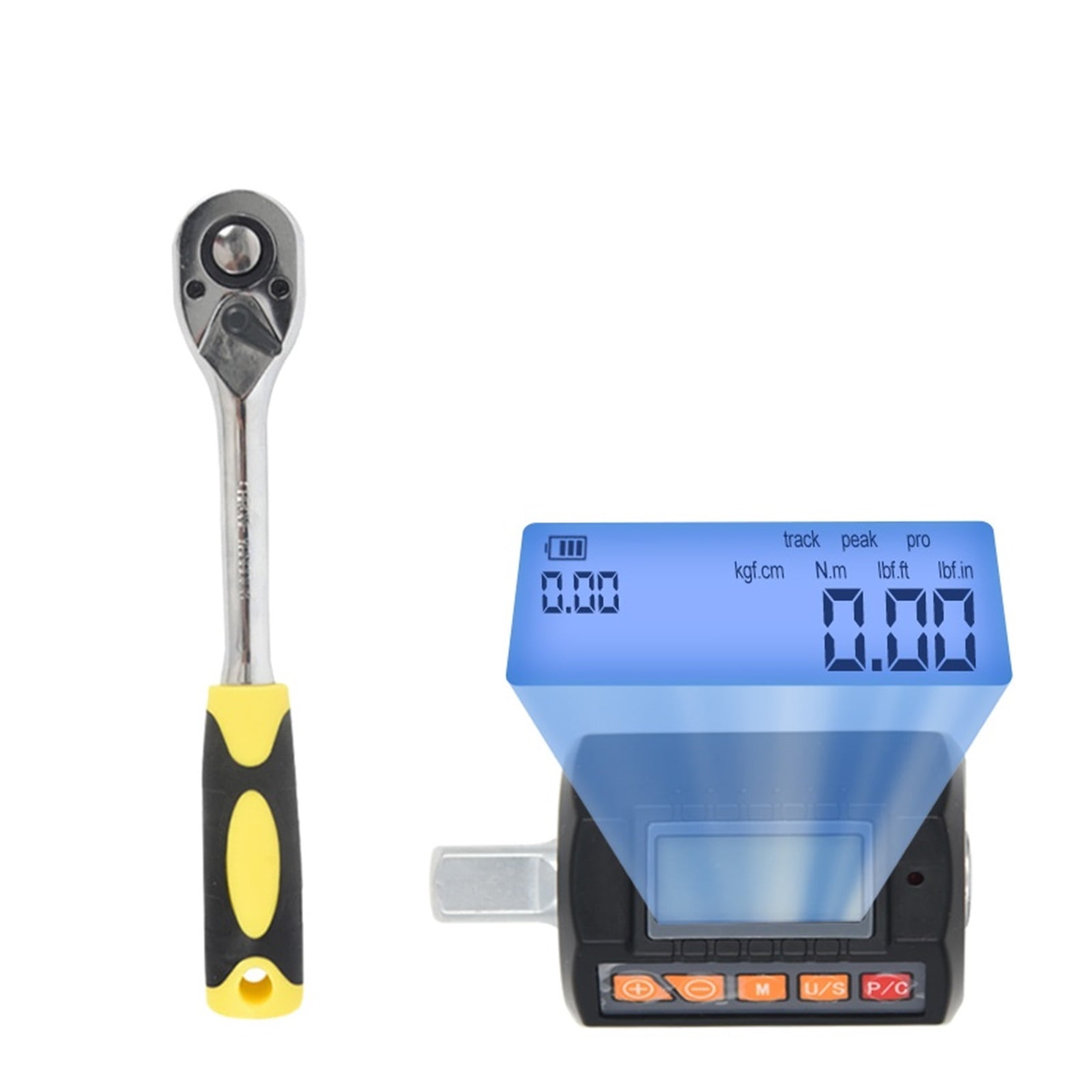 1/2 Inch Ratchet Torque Wrench Digital Torque Adapter Preset Adjustable ...