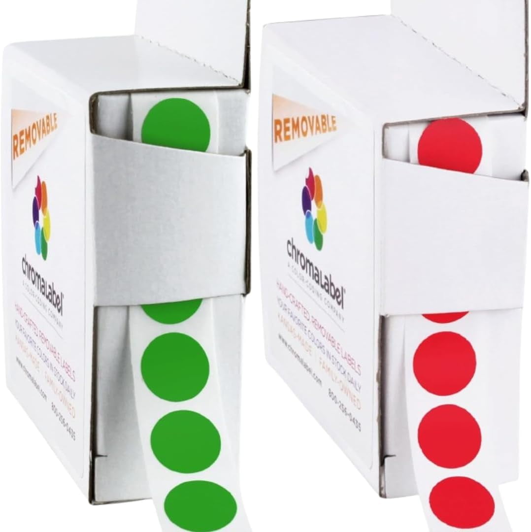1/2 Inch Round Removable Colored Stickers, Color Coding Labels, Ideal ...