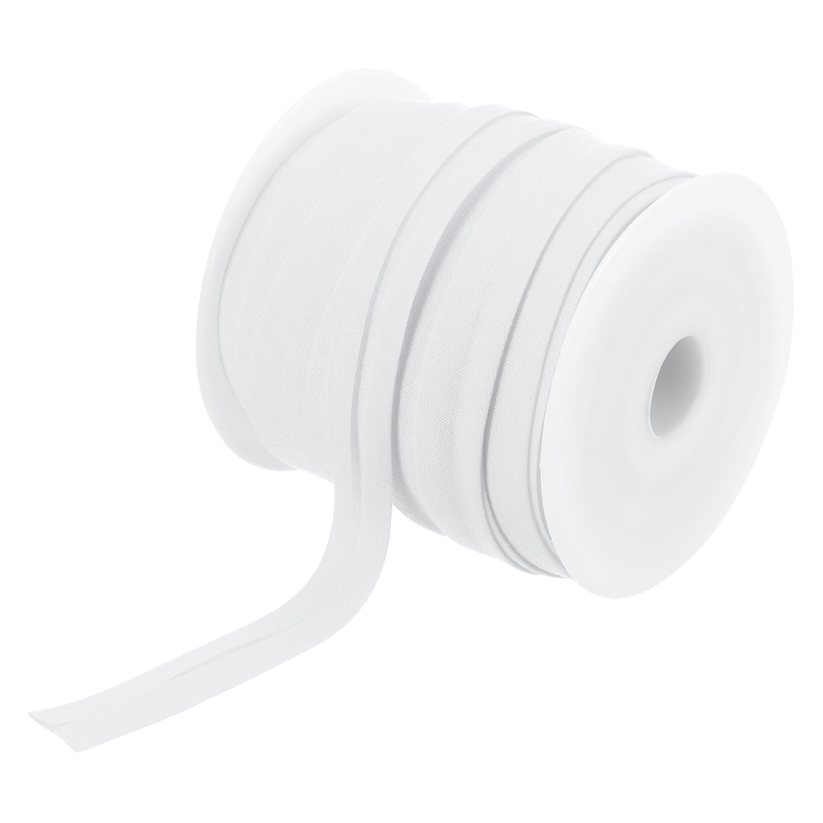 Uxcell 0.47" Single Fold Bias Tape Polyester Roll for Sewing White 25 ...