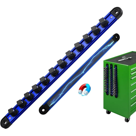 1/2-Inch Socket Organizer Rail, Alloy Socket Rail, Sockets Holder with ...