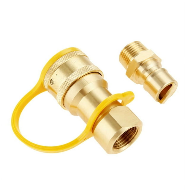 1/2" Solid Brass Gas Propane Quick Connect Disconnect Fitting Connector ...