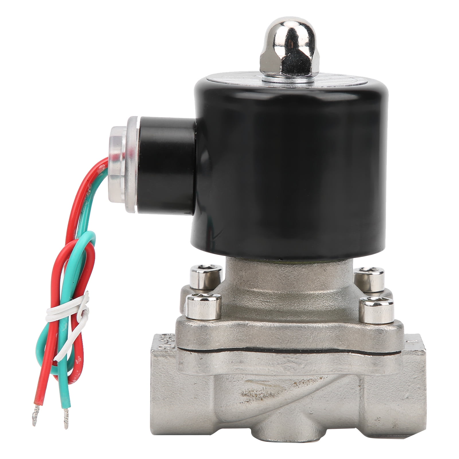 1/2 Inch Stainless Steel Solenoid Valve Normally Closed - High Pressure AC 380V for Water, Air ...