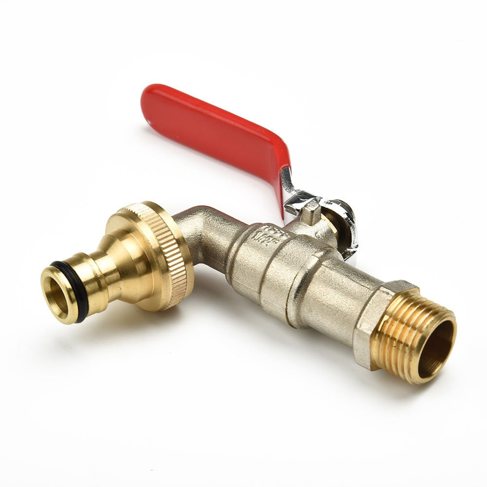 1/2 Inch Water Tap Lever Valve Ball Valve Garden Water Outlet Outdoor ...